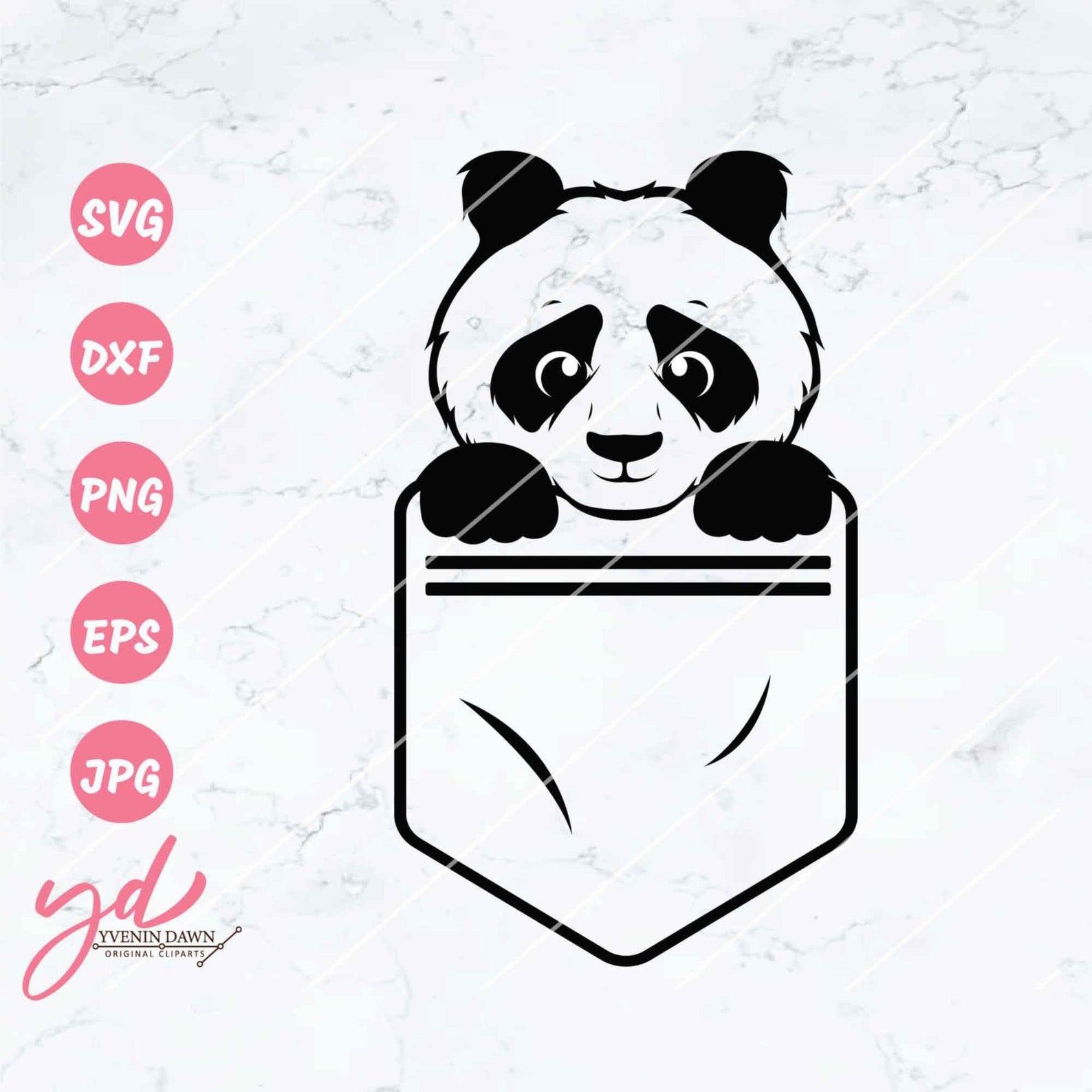 Panda in a Pocket Svg Panda Svg Pocket Svg Panda Bear - Etsy