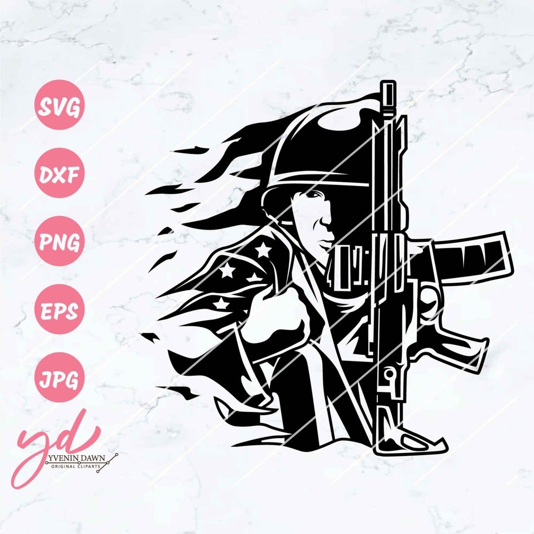 US Soldier Svg File | Military Svg | Veteran Soldier Svg | US Flag Svg ...
