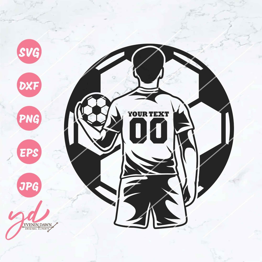 Soccer Player Svg Personalized Name Svg Customized Soccer Player Soccer ...