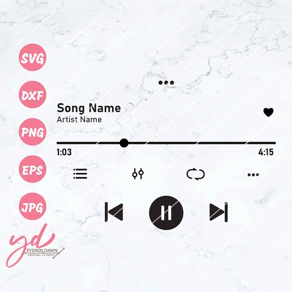 Music Player Svg - Etsy