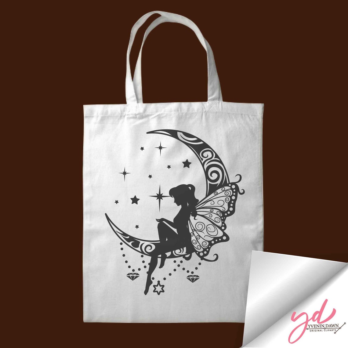 Fee auf dem Mond Svg Png MondFee Svg Mystische Fee Svg - Etsy.de