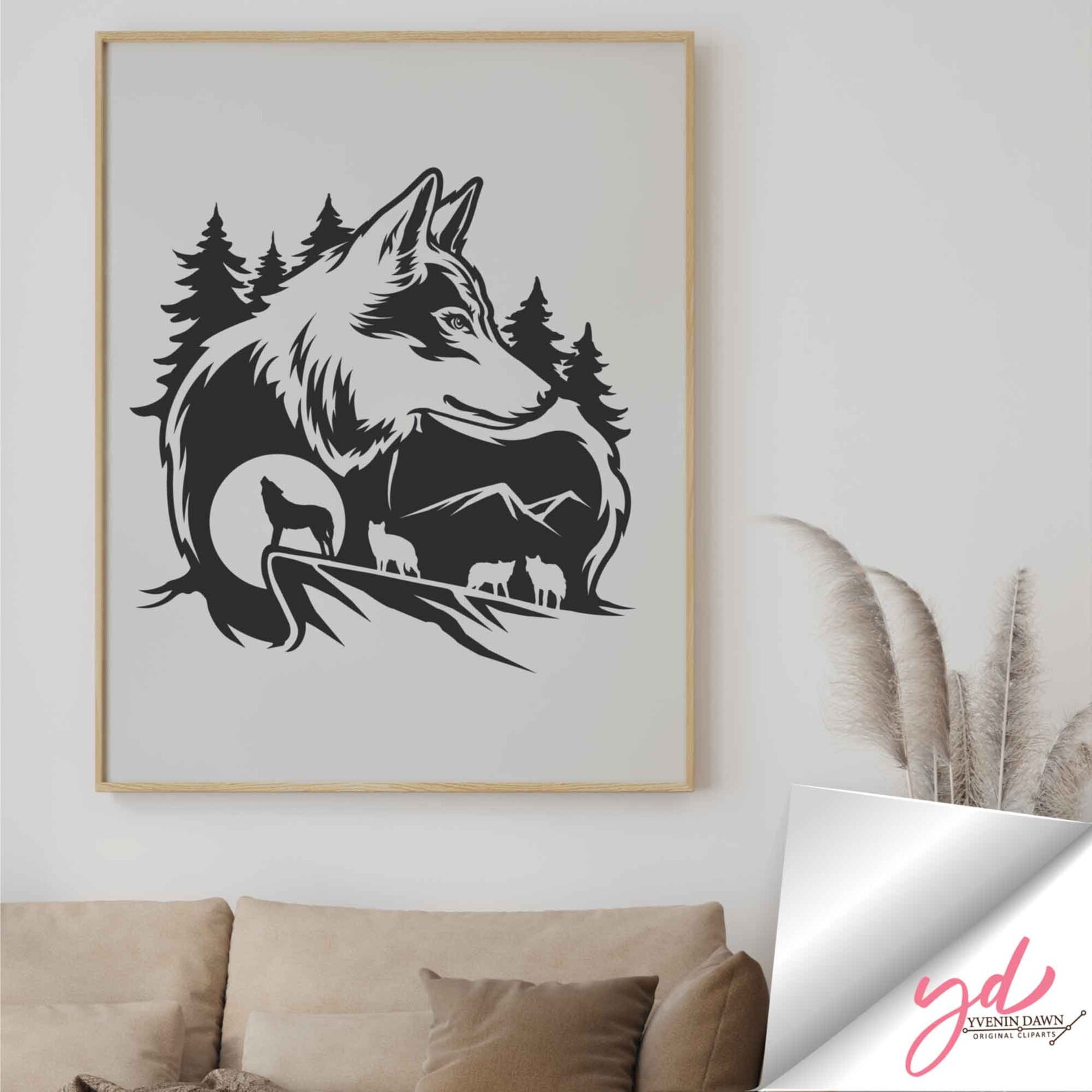 Wolf Svg Howling Wolf SVG File Wolf Howling to the Moon - Etsy