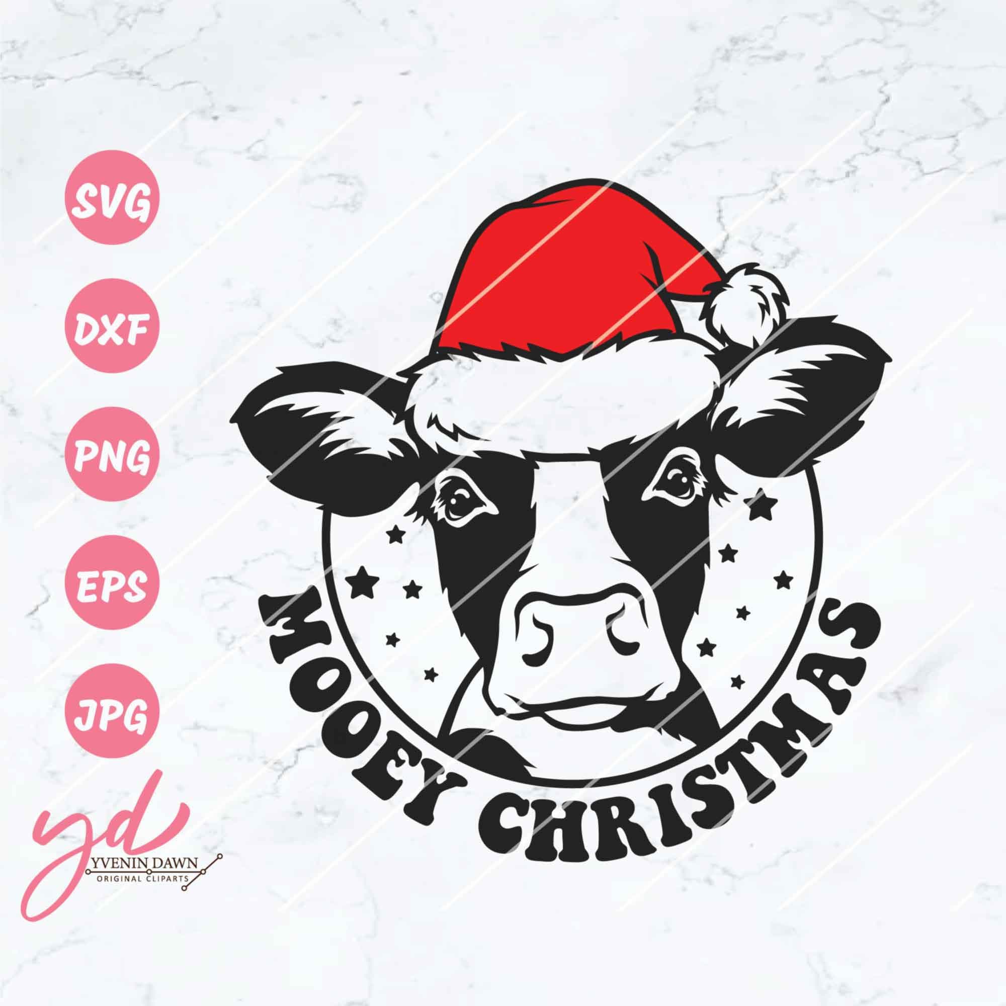 Mooey Christmas Svg Png | Kerst-svg | Kerst koe Svg | Kerst ontwerp ...