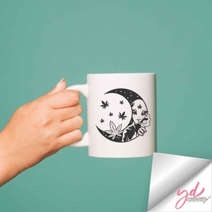 Peeking Alien Moon Svg Png Weed Moon Svg Weed Alien Svg Alien Smoking ...