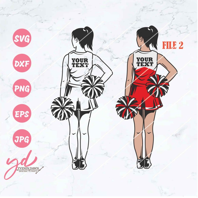 Cheerleader Svg - Etsy