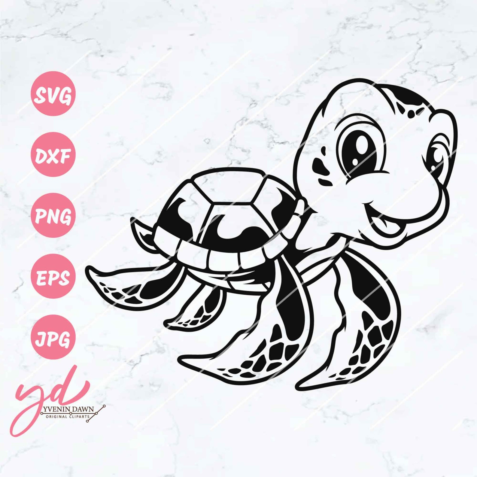 Turtle Svg Cute Baby Turtle Svg Sea Animal Svg Cute - Etsy