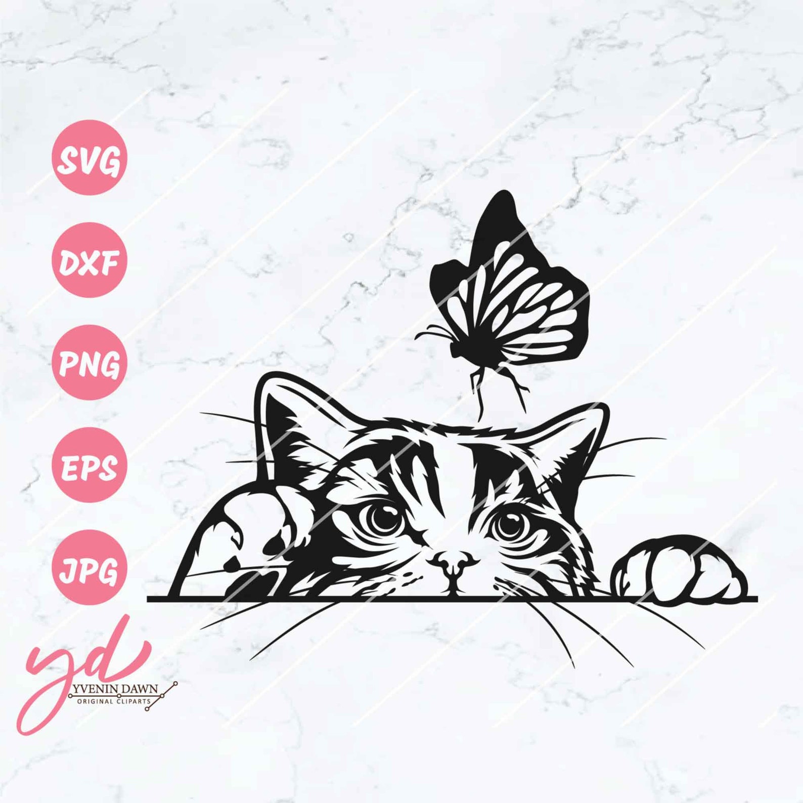 Cat Peeking Svg Cute Cat Svg Cat Svg Funny Kitty Svg - Etsy
