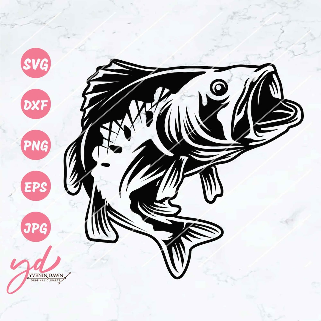 Bass Fishing Svg | Bass Fish Svg | Fishing Svg | Bass Angling Svg ...