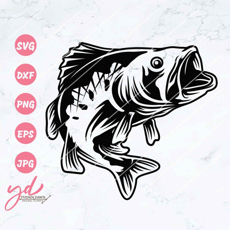 Bass Fishing Svg Bass Fish Svg Fishing Svg Bass Angling - Etsy