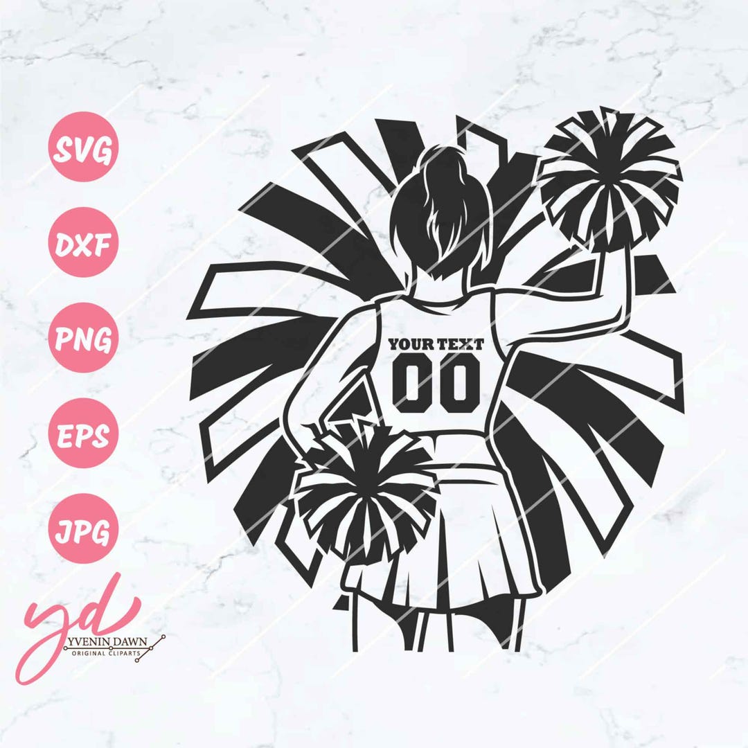 Cheerleader Svg | Cheerleading Svg | Personalized Name | Cheer Mom Svg ...
