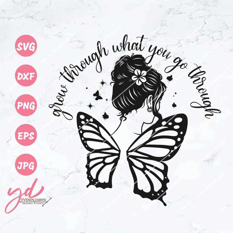 Grow Through What You Go Through Svg Inspirational - Etsy