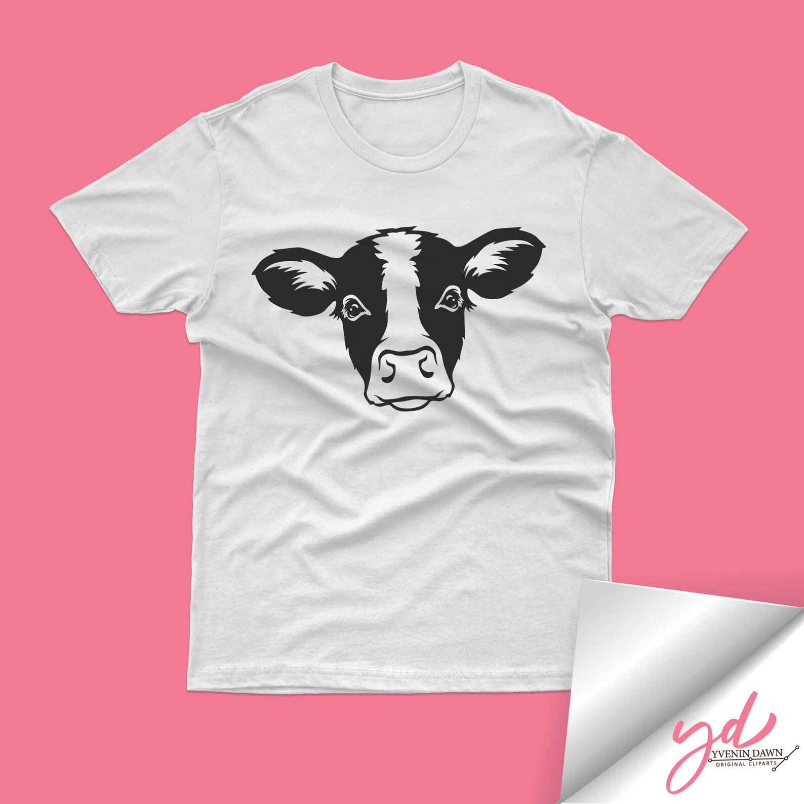 Floral Farm Cow Svg Cow With Flowers Svg Cute Cow Svg - Etsy