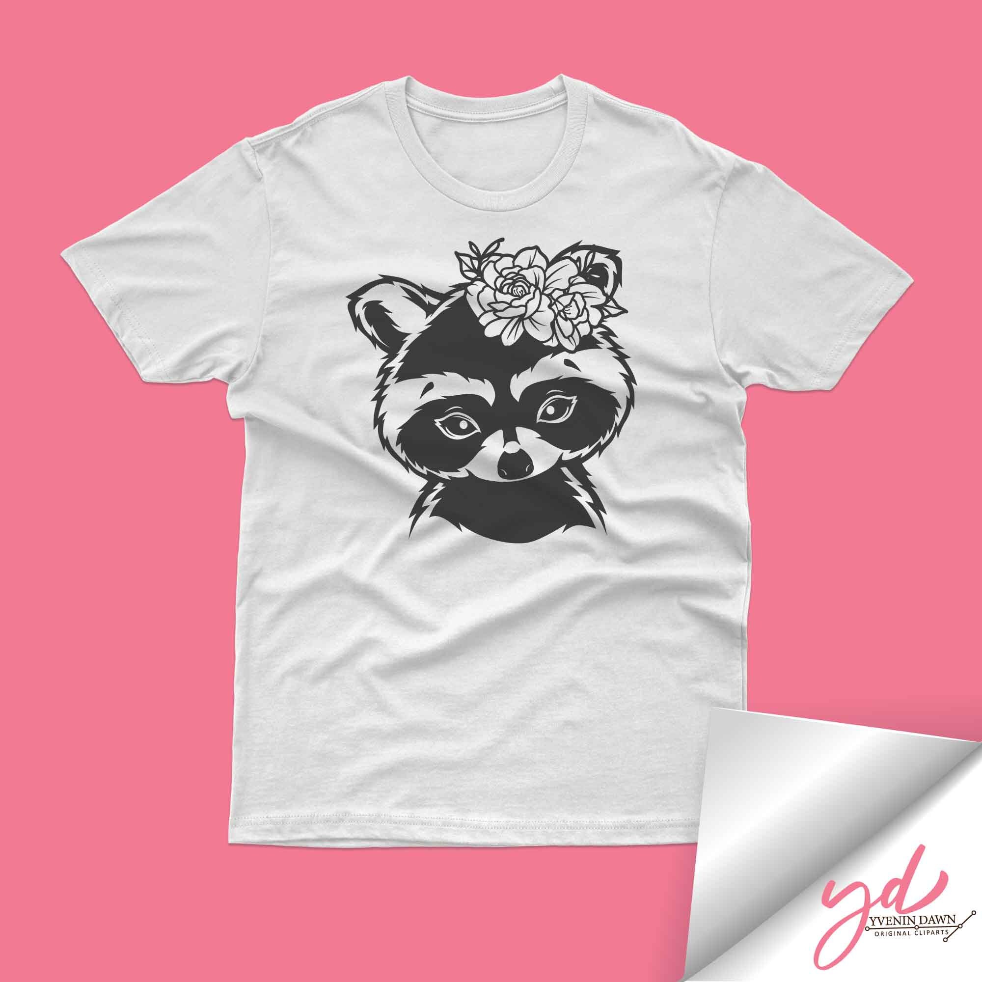 Lindo mapache floral svg png / mapache svg / animal floral svg - Etsy ...