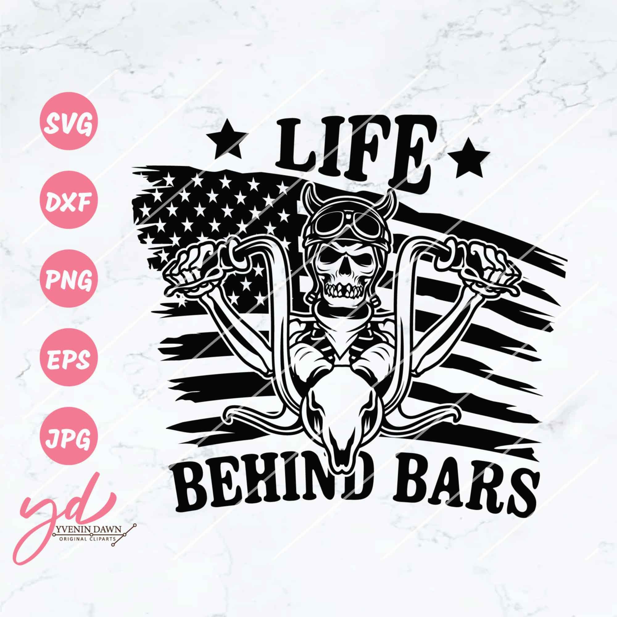 Skeleton Life Behind Bars Svg Skeleton Driving Motorcycle - Etsy Singapore