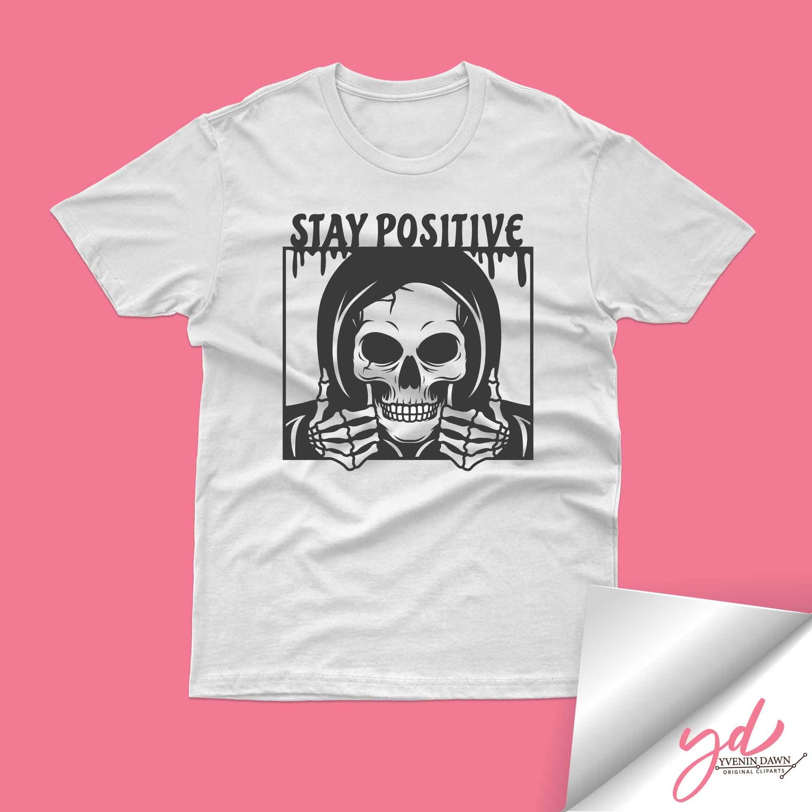 Stay Positive Svg Png Funny Skeleton Svg Skeleton Svg - Etsy