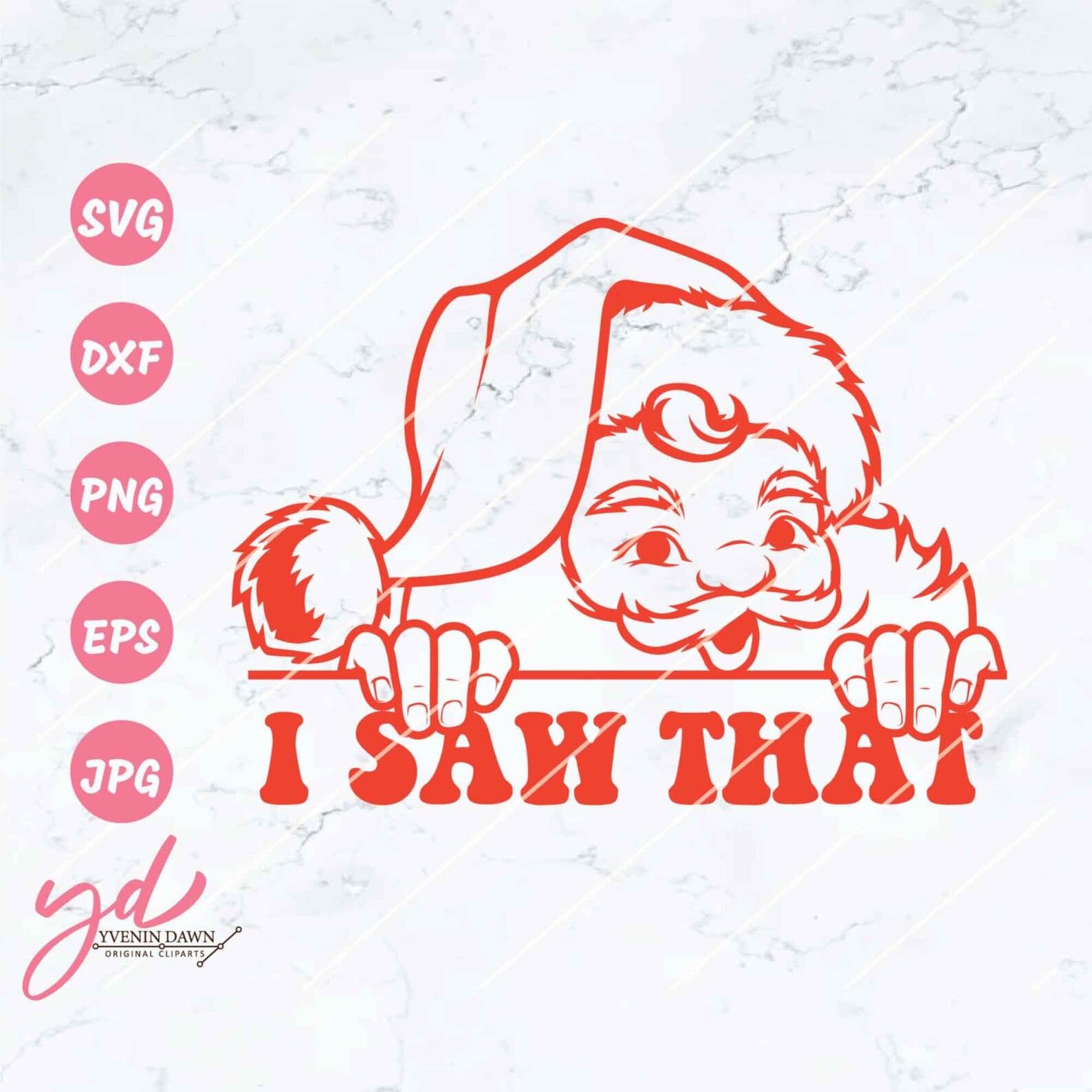 I Saw That Svg Png Peeking Santa Claus Svg Cute Santa Svg - Etsy