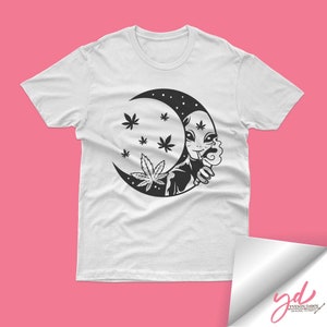 Peeking Alien Moon Svg Png Weed Moon Svg Weed Alien Svg Alien Smoking ...