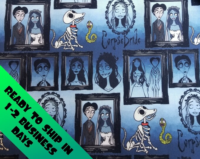 Corpse Bride soft Cotton Fabric, READY TO SHIP - Etsy