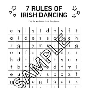 Irish Dance Activity Book- 7 Rules of Irish Dancing - Etsy