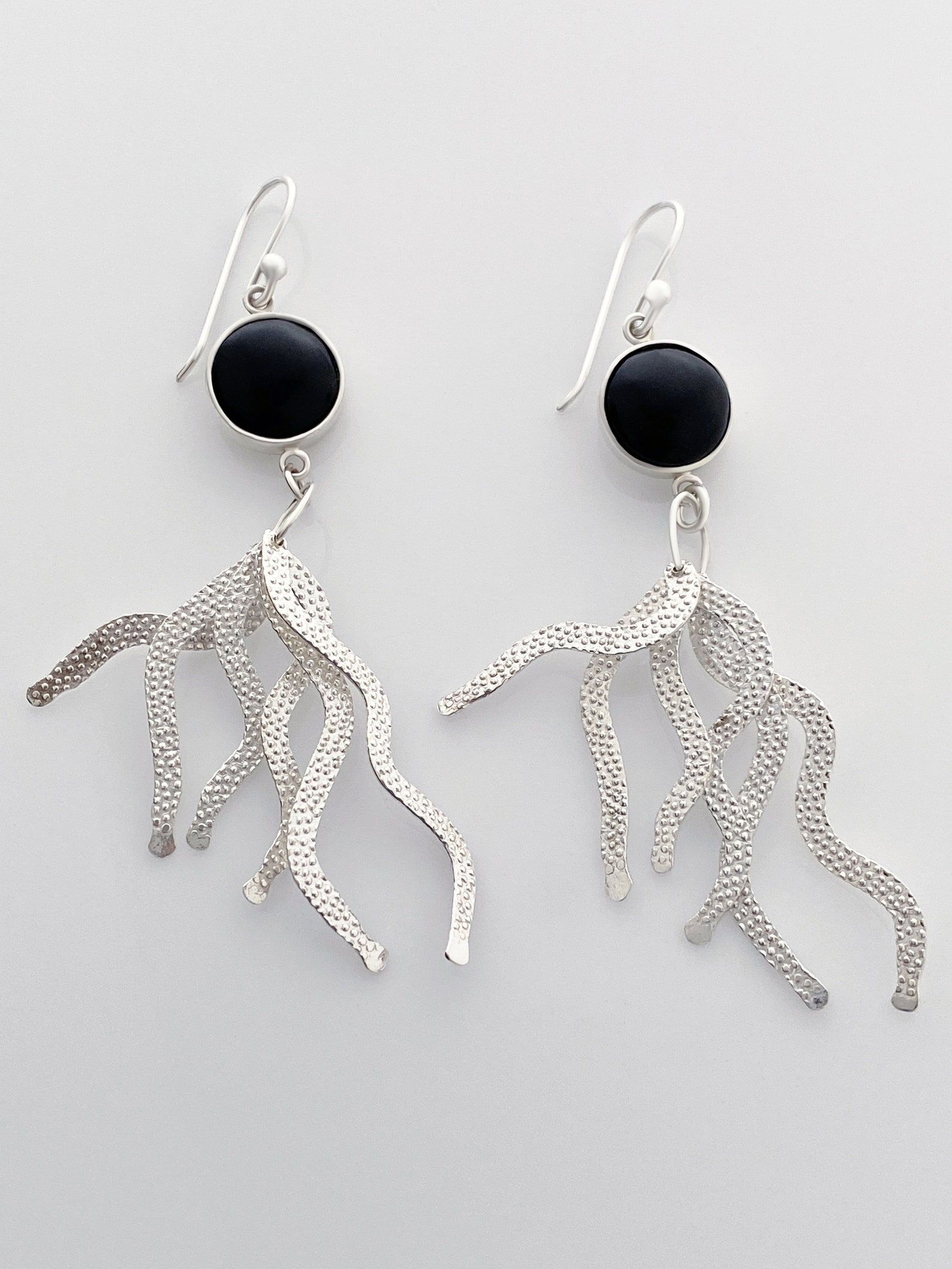Peruvian 950 Silver Earrings With Calcite Stone - Etsy