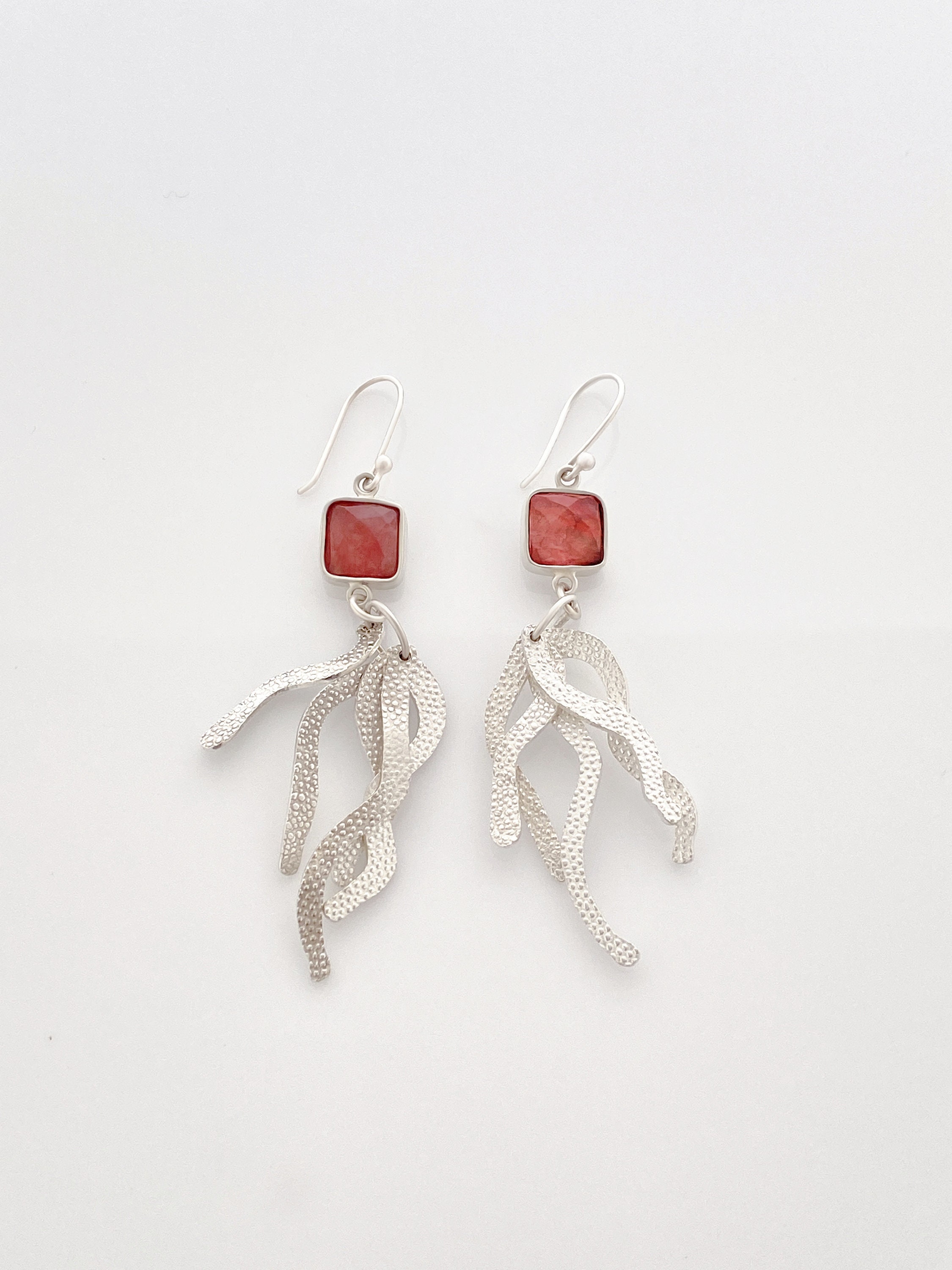 Peruvian 950 Silver Earrings With Calcite Stone - Etsy