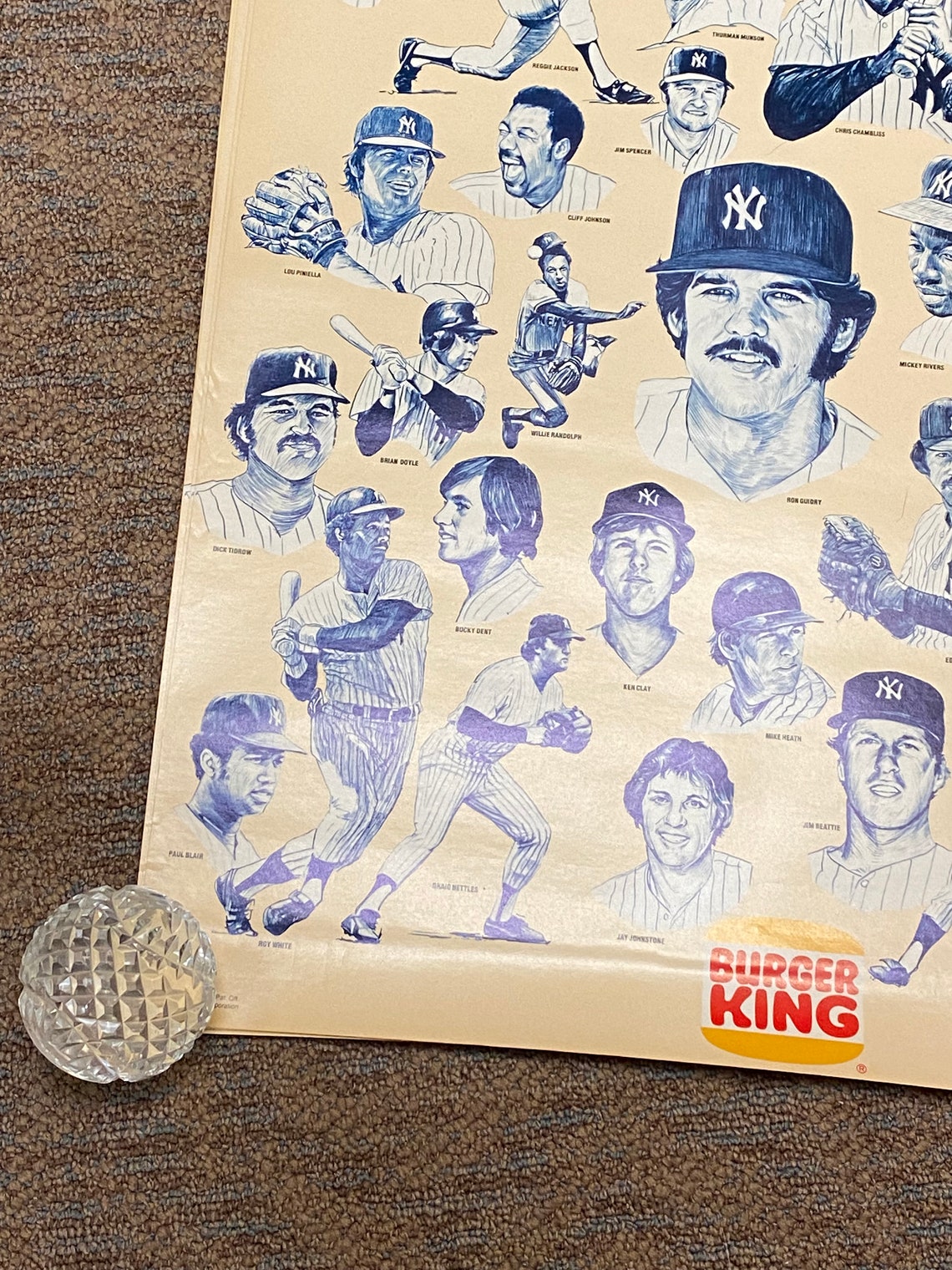 1978 Burger King New York Yankees Championship Poster - Etsy