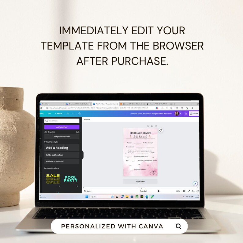 Editable Wedding Madlib, Funny Wedding Guestbook, Wedding Advice, Madlib Template, Wedding Guest ...