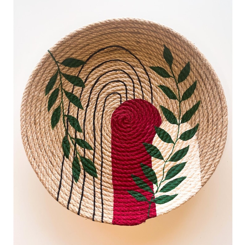 Boho Nature Inspired Woven Wall Basket, Large Decorative Basket With ...