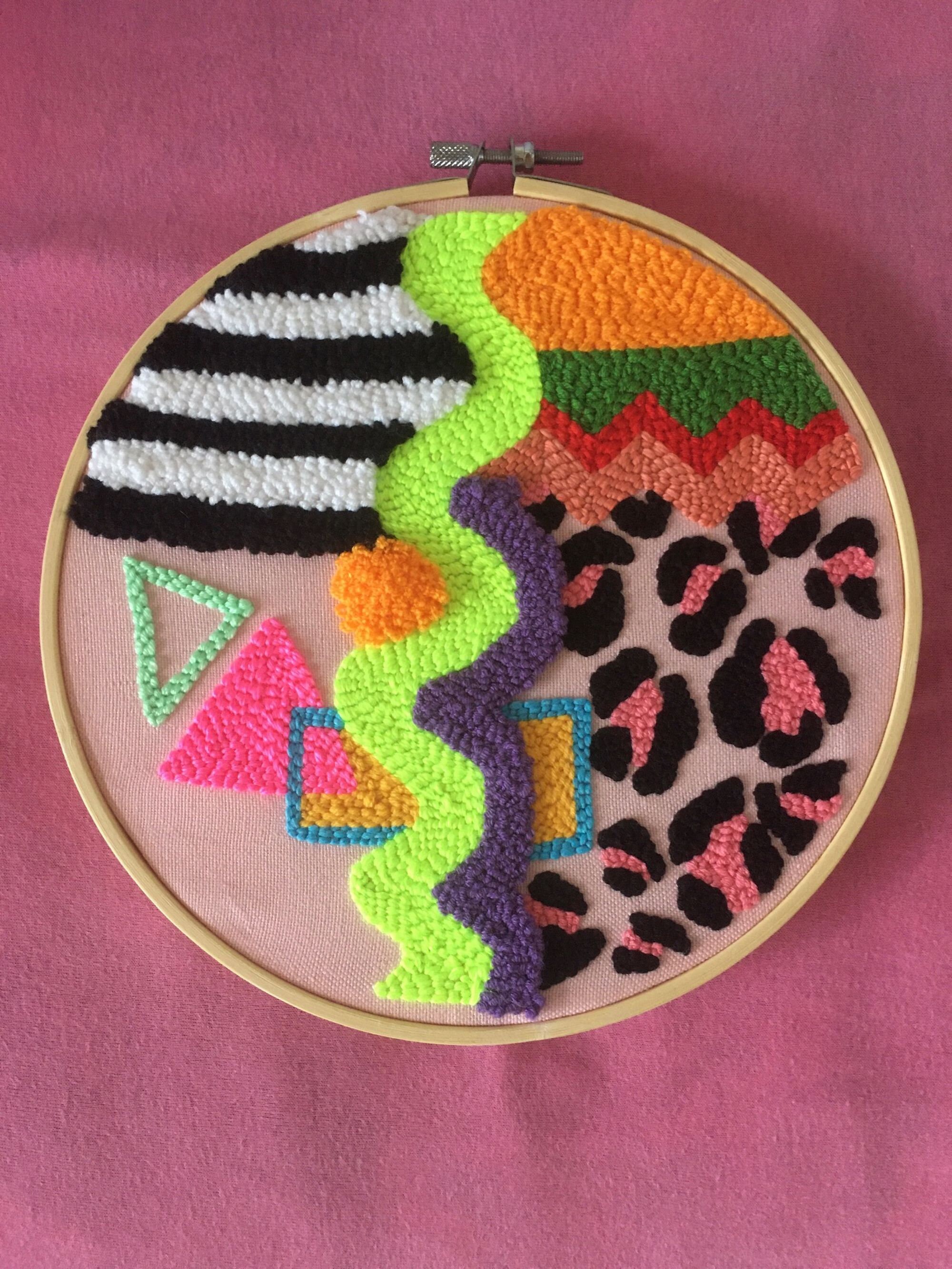 Punch Embroidery,punch Needle Wall Decor,colorful Punch Needle Decor ...