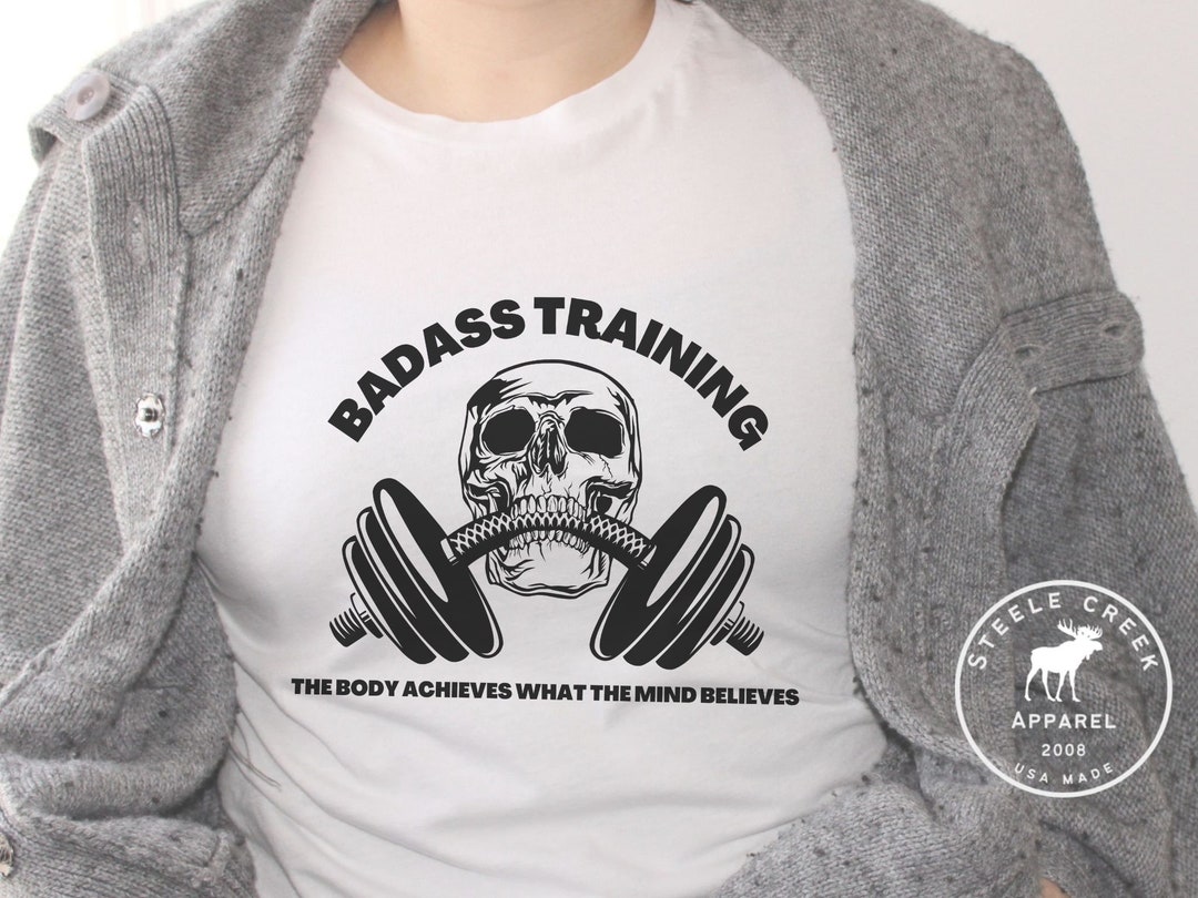 Motivational Workout T-shirt, Muscle Tee, Badass Training, Gym Shirt ...