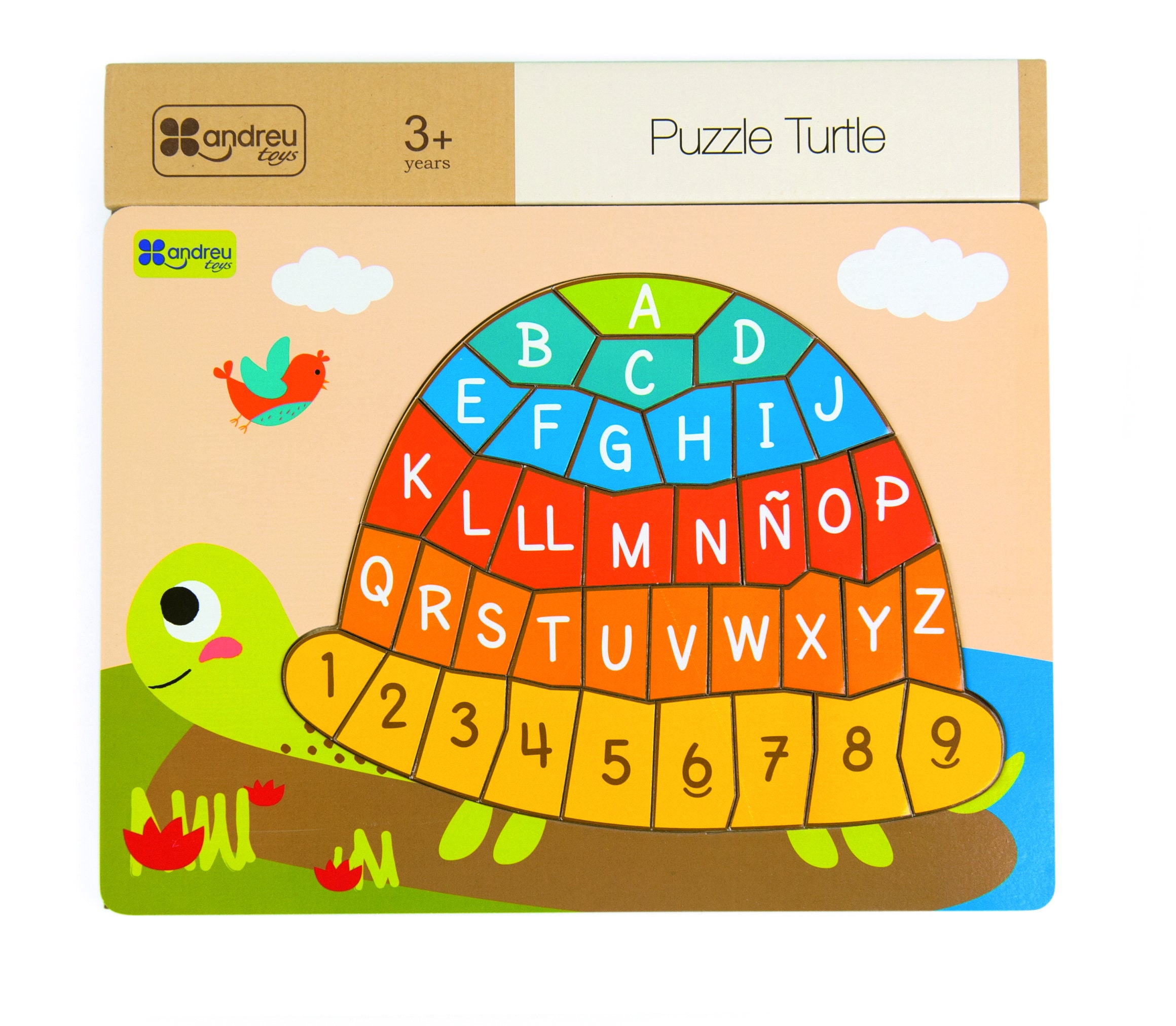 Wooden Alphabet and Number Puzzle - Turtle. - Etsy