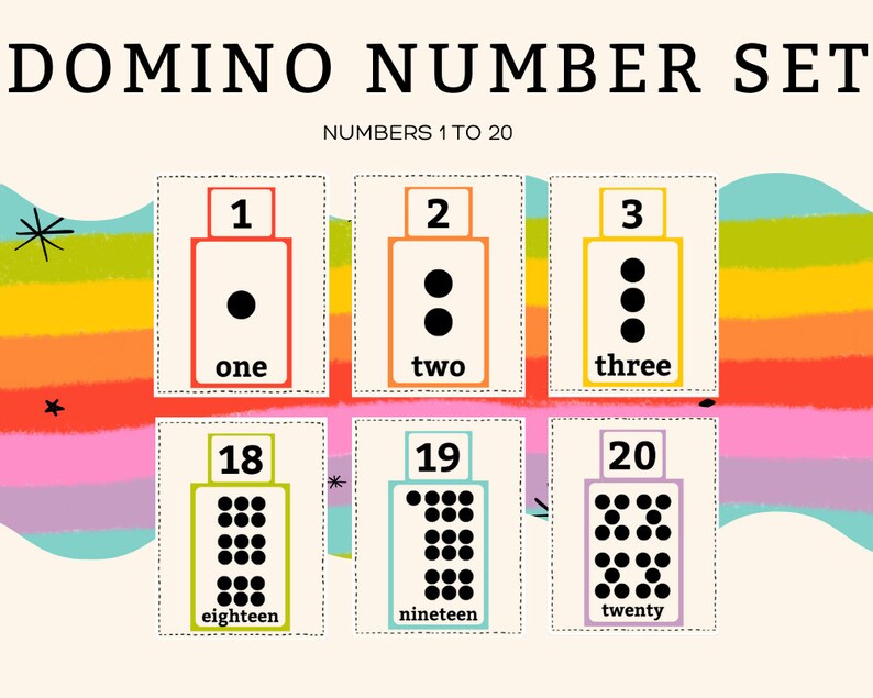 Number Ten Frames & Domino Counting Classroom Poster Templates- Bright ...