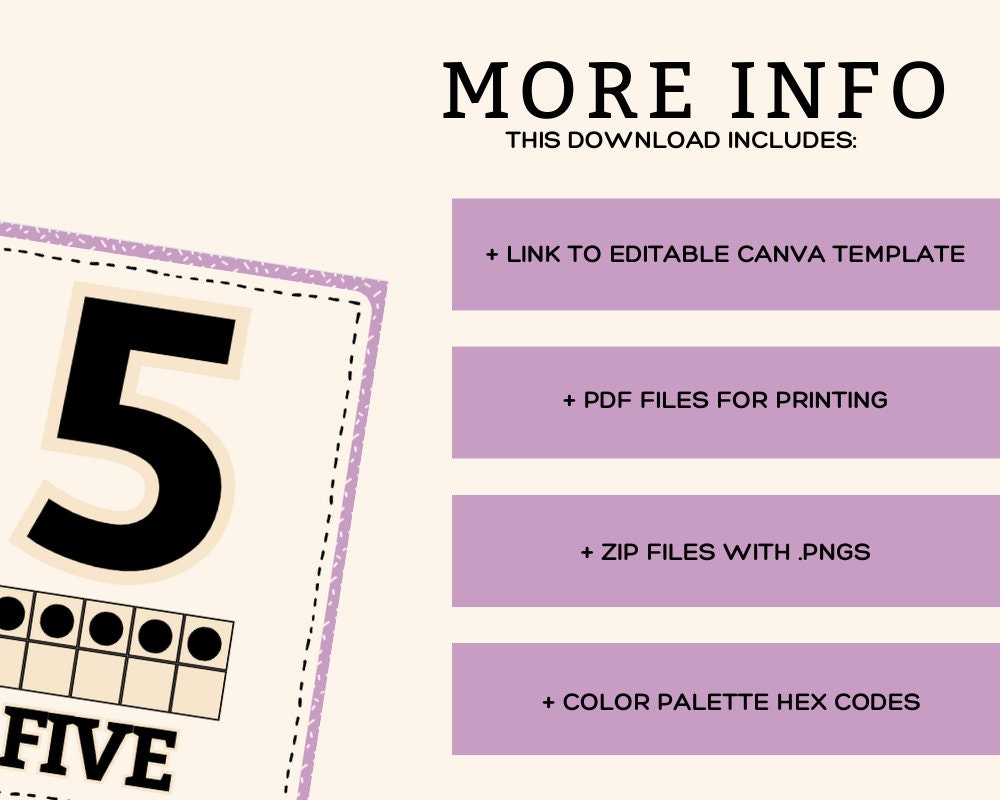 Number Ten Frames & Domino Counting Classroom Poster Templates- Bright ...