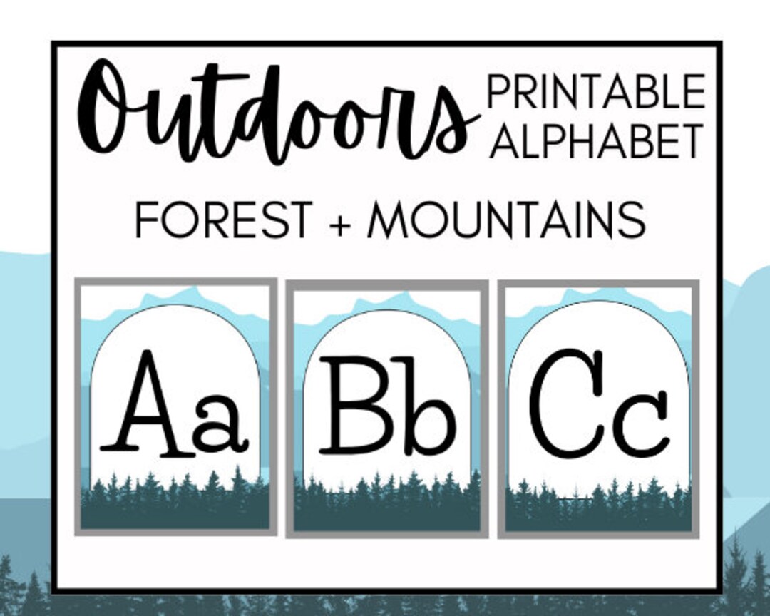 Outdoors, Mountain, Calm Nature Classroom Decor Theme-printable ...