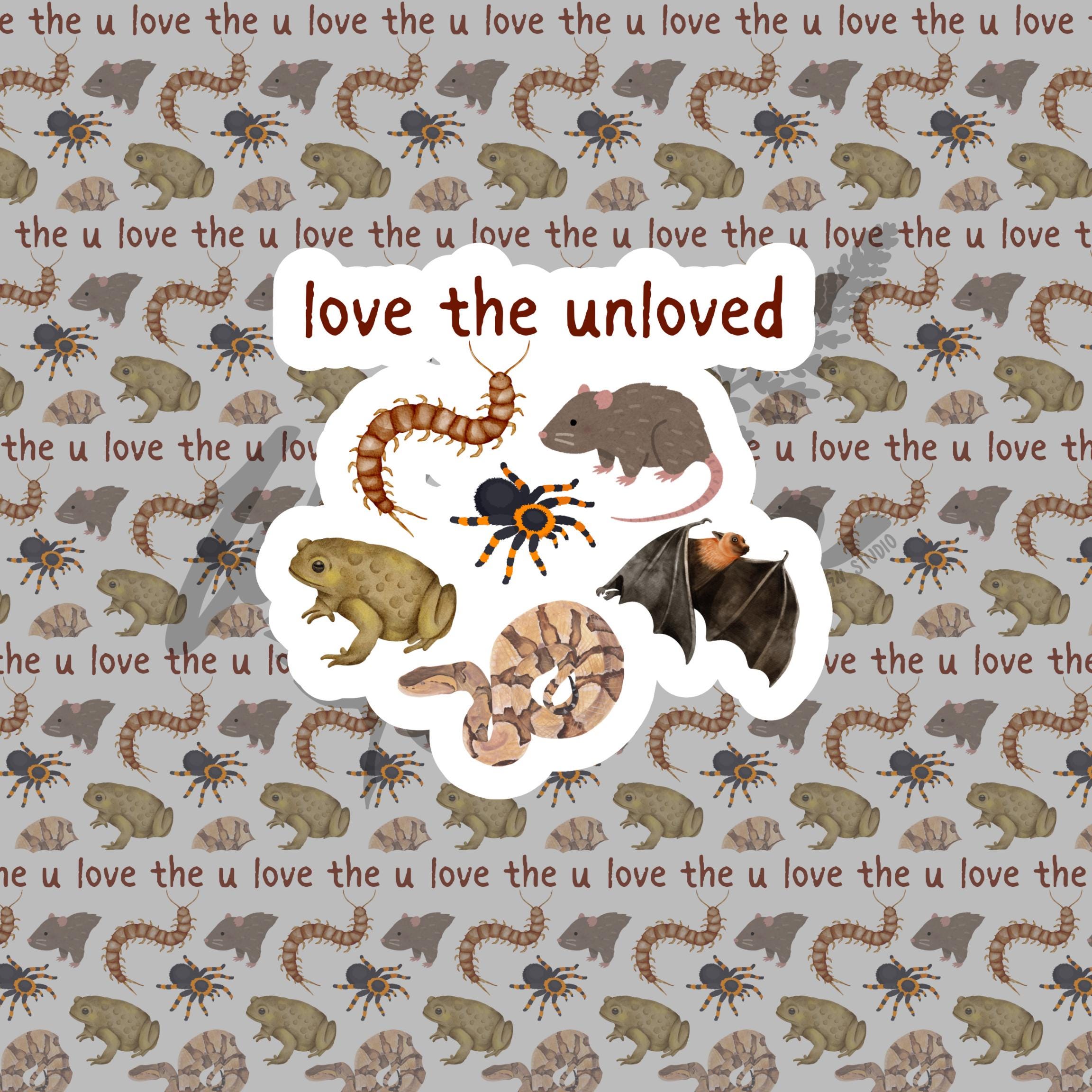 Love the Unloved Animals Sticker - Etsy