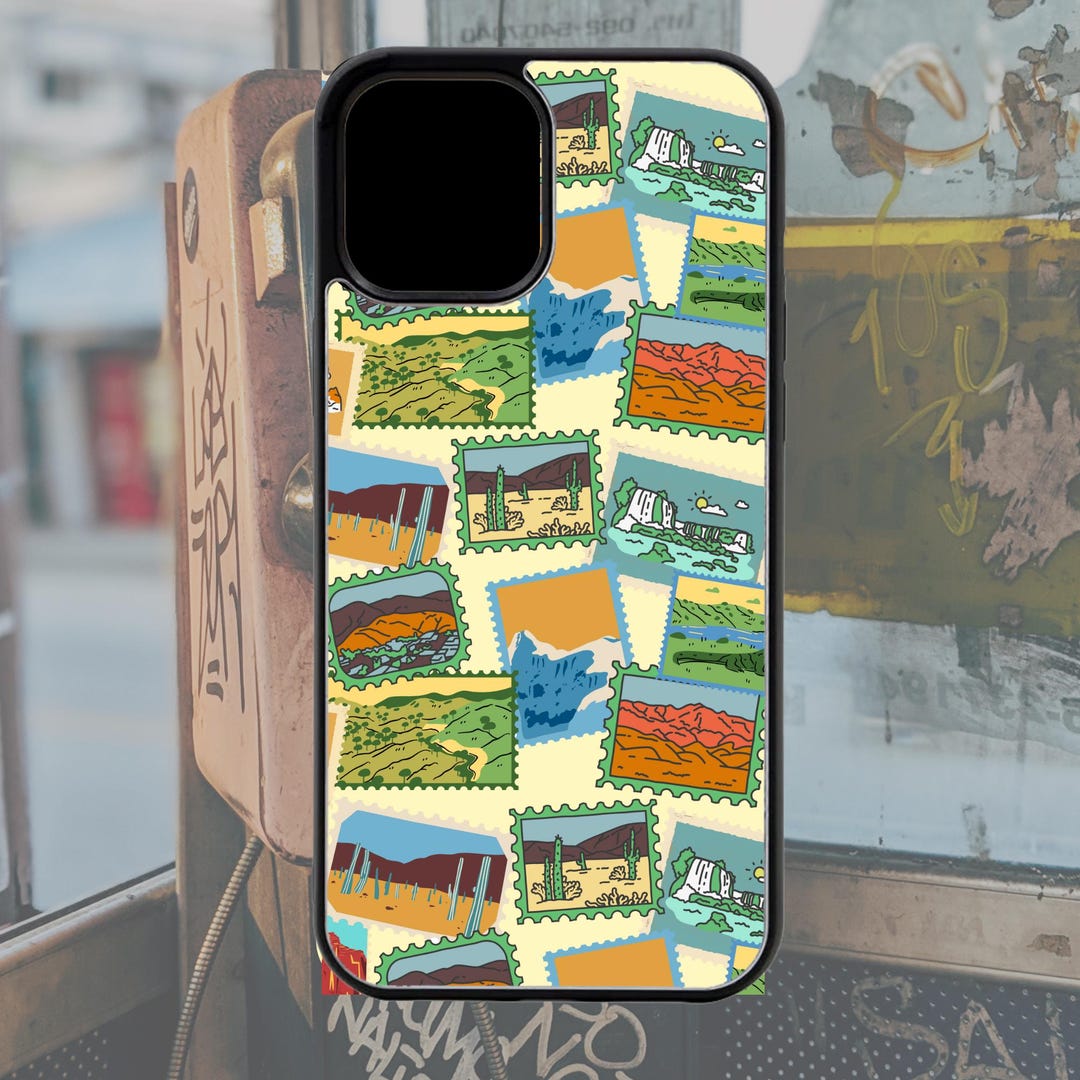 National Park Stamps iPhone Case, Glossy Sublimated Phone Cover - Etsy