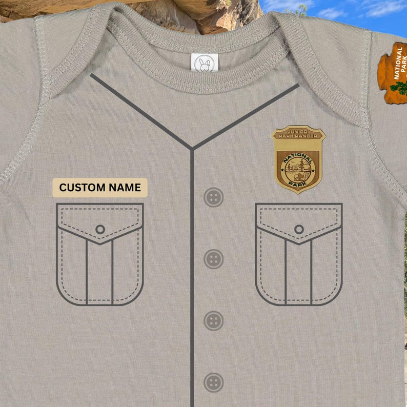 Custom Name Park Ranger Uniform Bodysuit, Infant Outfit - Etsy