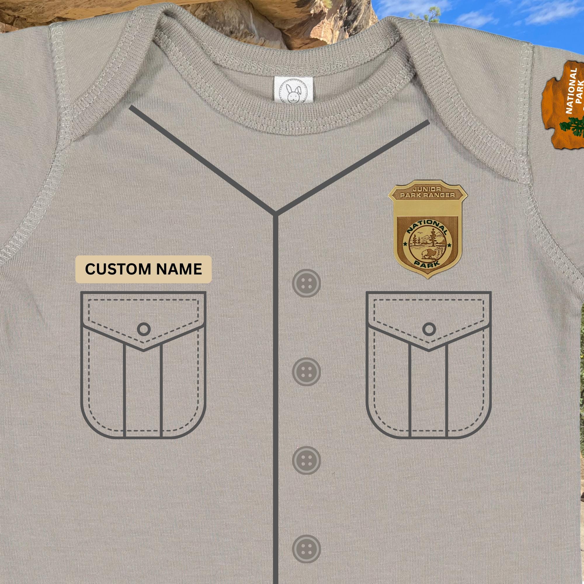 Custom Name Park Ranger Uniform Bodysuit, Infant Outfit - Etsy