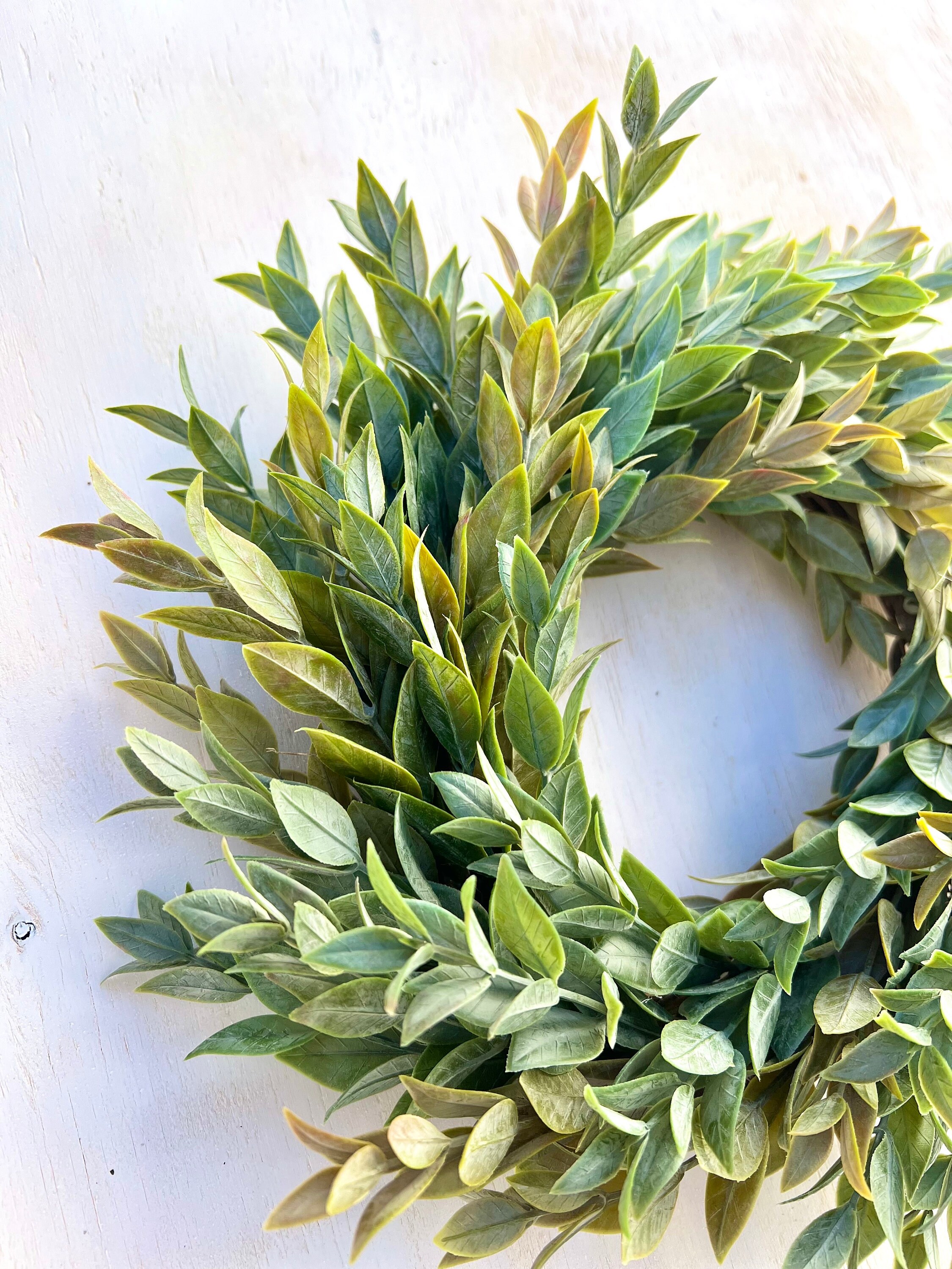Mini Wreath With Ruscus, Greenery Wreath, Candle Wreath, Wall Decor ...