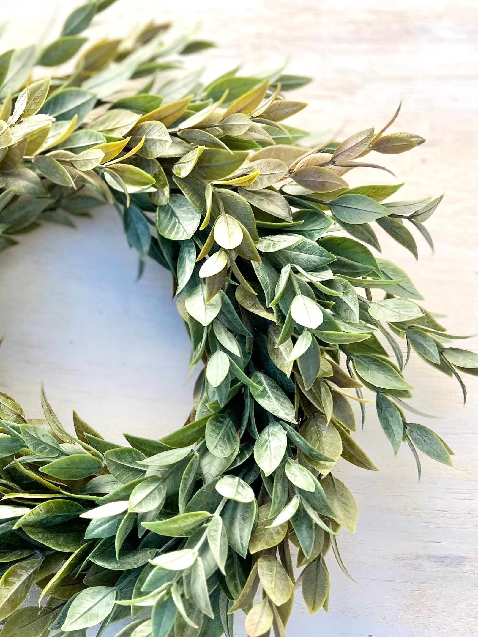 Mini Wreath With Ruscus, Greenery Wreath, Candle Wreath, Wall Decor ...