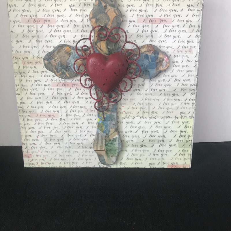 Decoupage Cross - Etsy