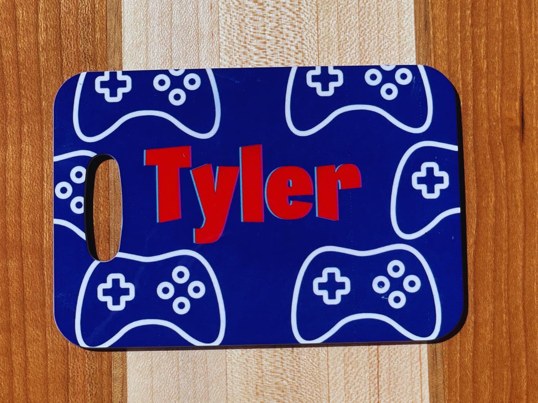 Custom Game Controller Backpack Tag – Personalized Kids Bag ID, Video ...