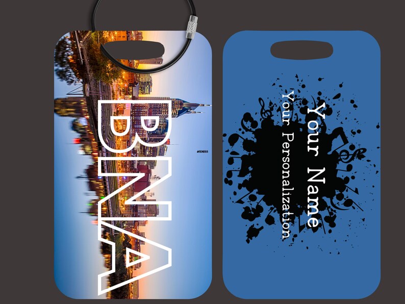 Nashville Airport Code BNA Travel Accessories Personalized, Luggage Tag ...