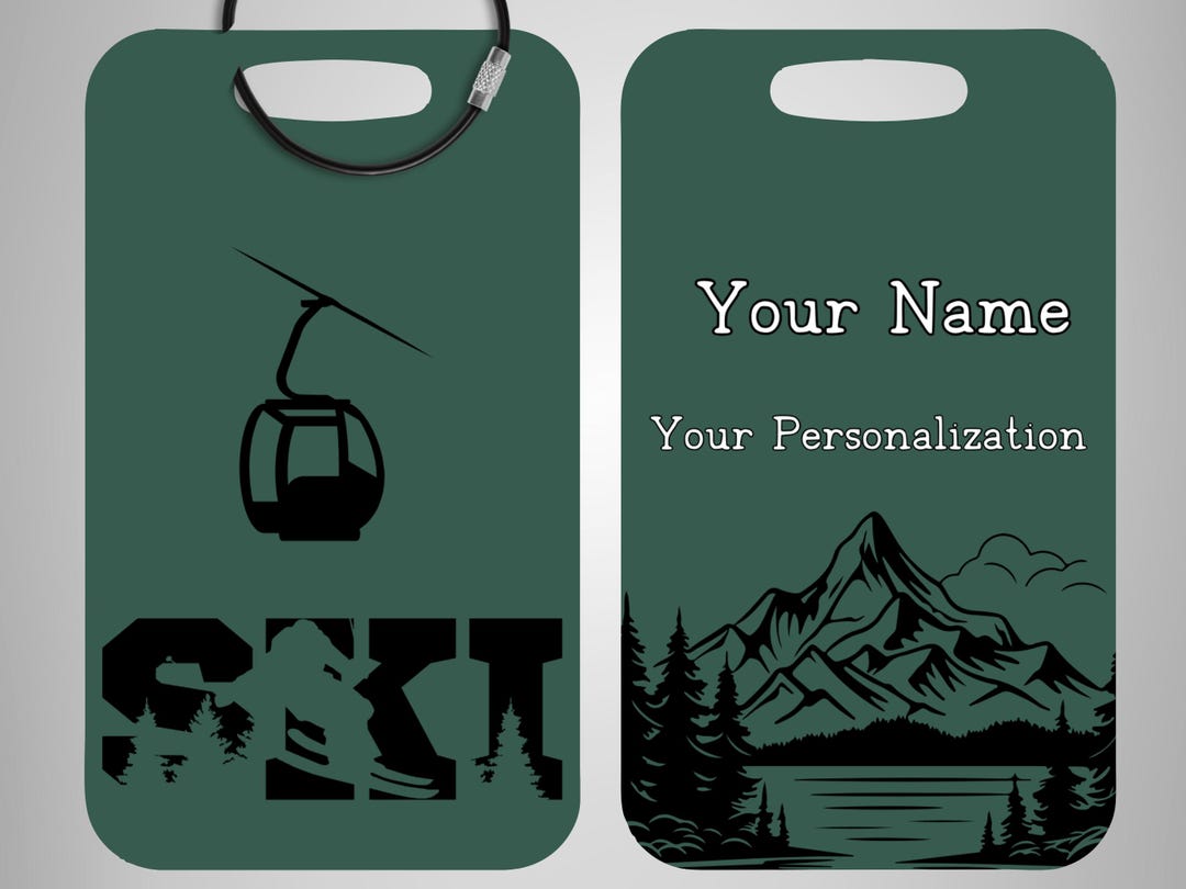 Ski Luggage Tag: Personalized Travel Accessory, Skiing Gift | Gift for ...