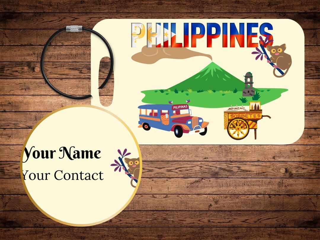Philippines Luggage Tag Personalized: Custom Luggae Tag for Philippines ...