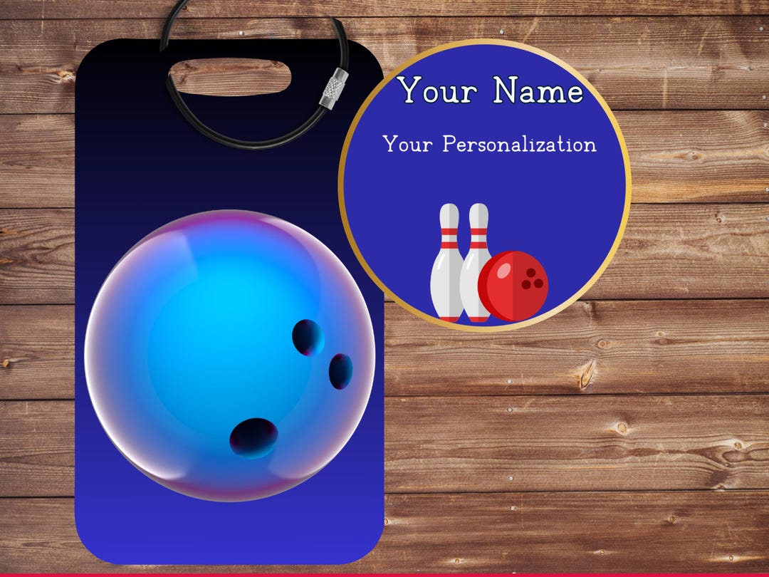 Bowling Ball Bag Tag Personalized Luggage Tag for Bowlers, Travel Gift ...