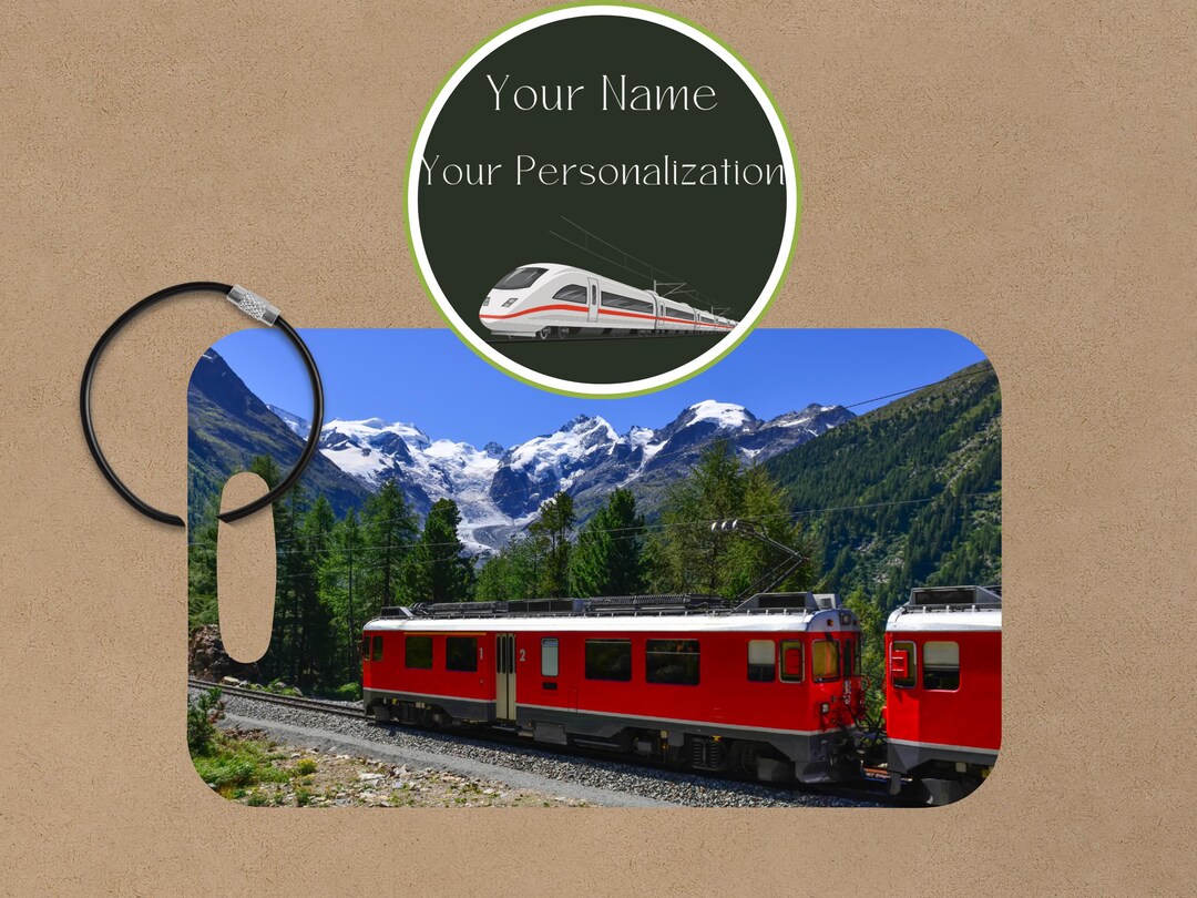 Personalized Europe Train Luggage Tag | Tran Travel Bag Tag - Etsy