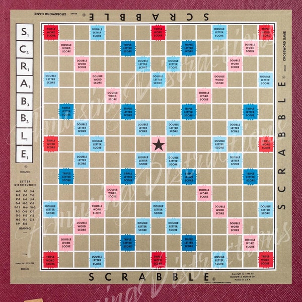 Scrabble Board - Etsy