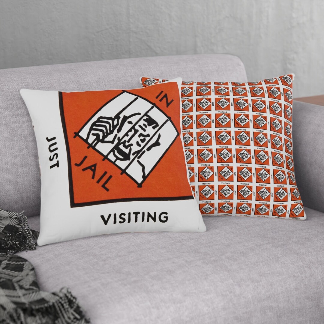 In Jail PILLOW, Monopoly Inspired, Classic Games, Monopoly Gifts ...