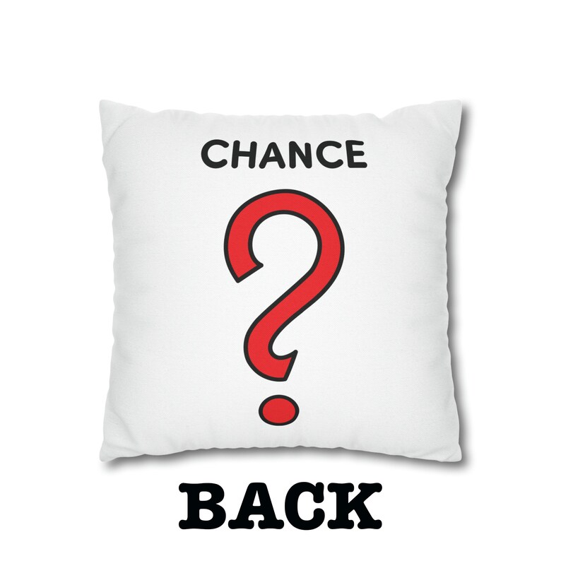Monopoly Inspired PILLOW COVER, Community Chest/chance, Monopoly Gifts ...
